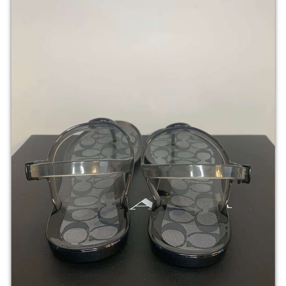 Coach Natalee Black Jelly Sandals - Gem